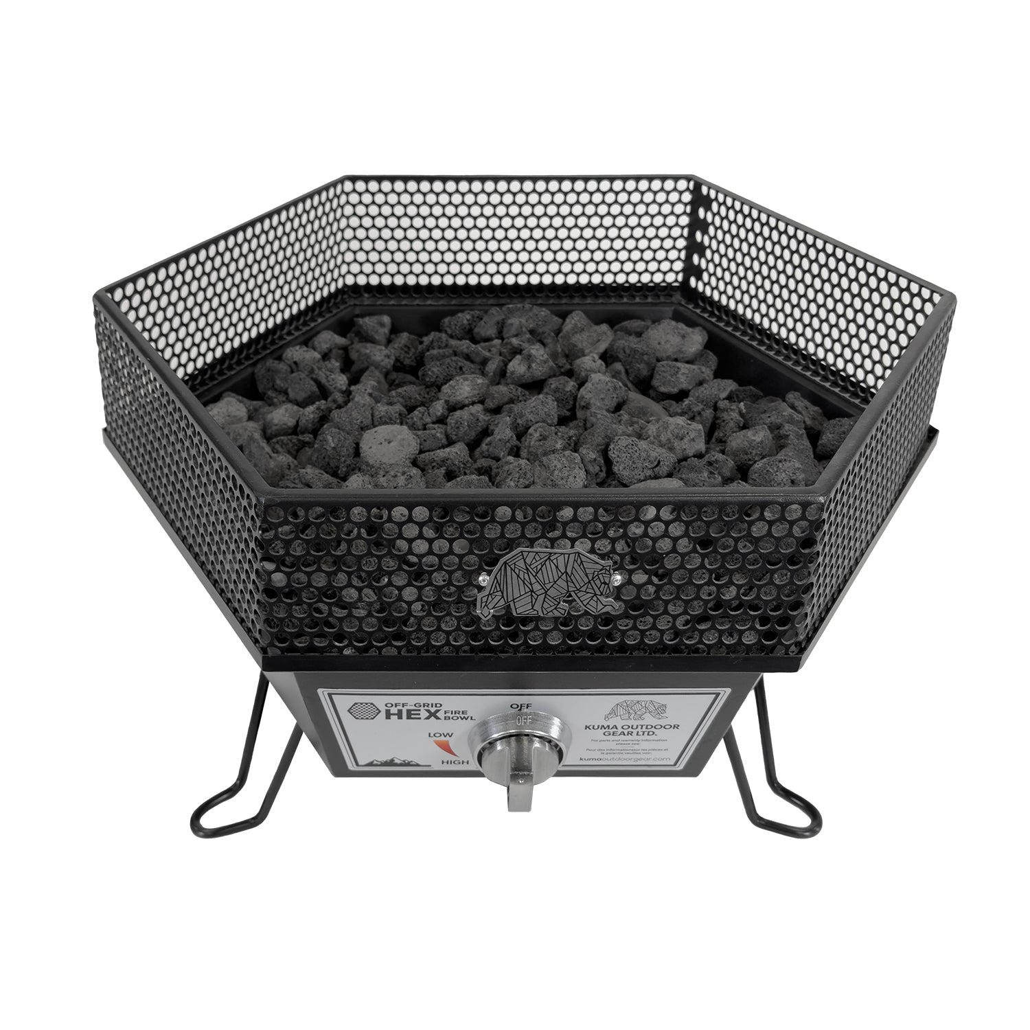 Brasero / Foyer extérieur au propane Kuma Off-Grid Hex – Roulottes ...